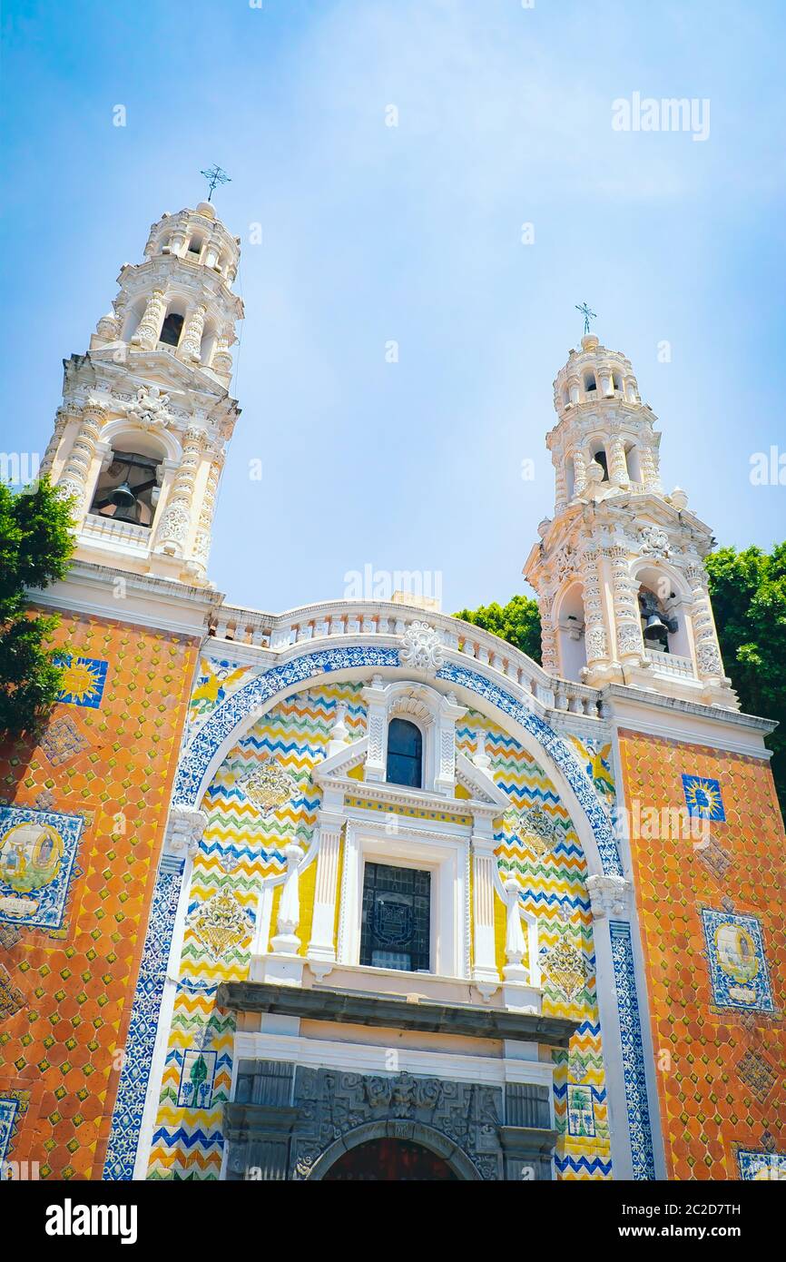 Colorful town Puebla City, Mexico Stock Photo - Alamy