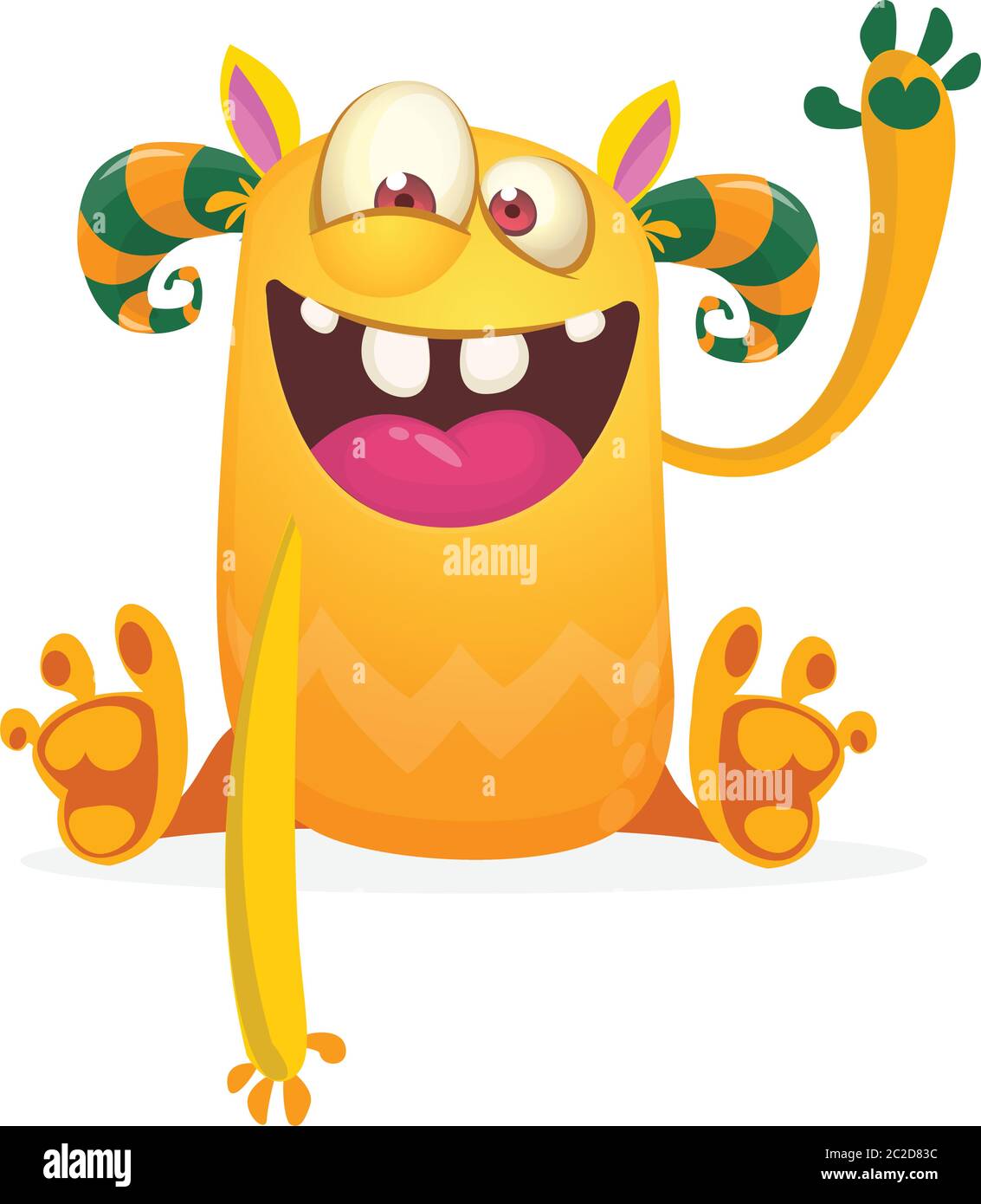 Happy cartoon monster. Vector character Stock Vector Image & Art - Alamy