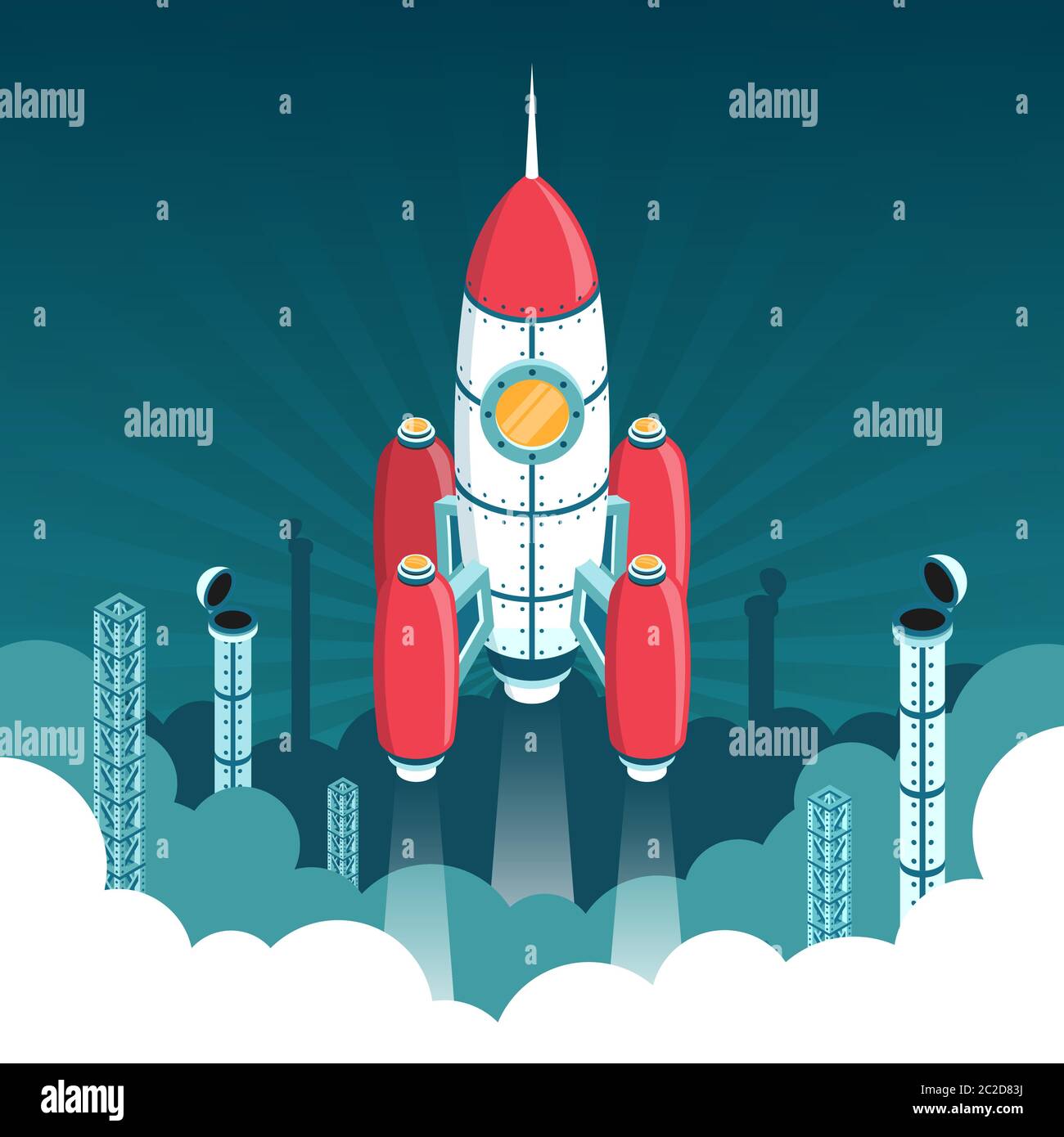 Flat 3d isometric design Stock Vector Images - Alamy