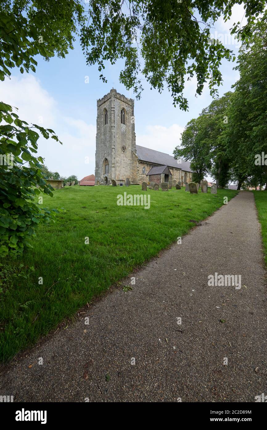 All Saints Church, Kilham, East Yorkshire, England, UK, GB Stock Photo ...