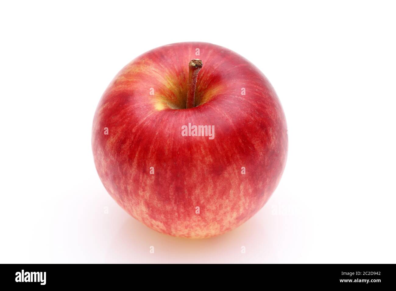Single red apple on a white background Stock Photo - Alamy