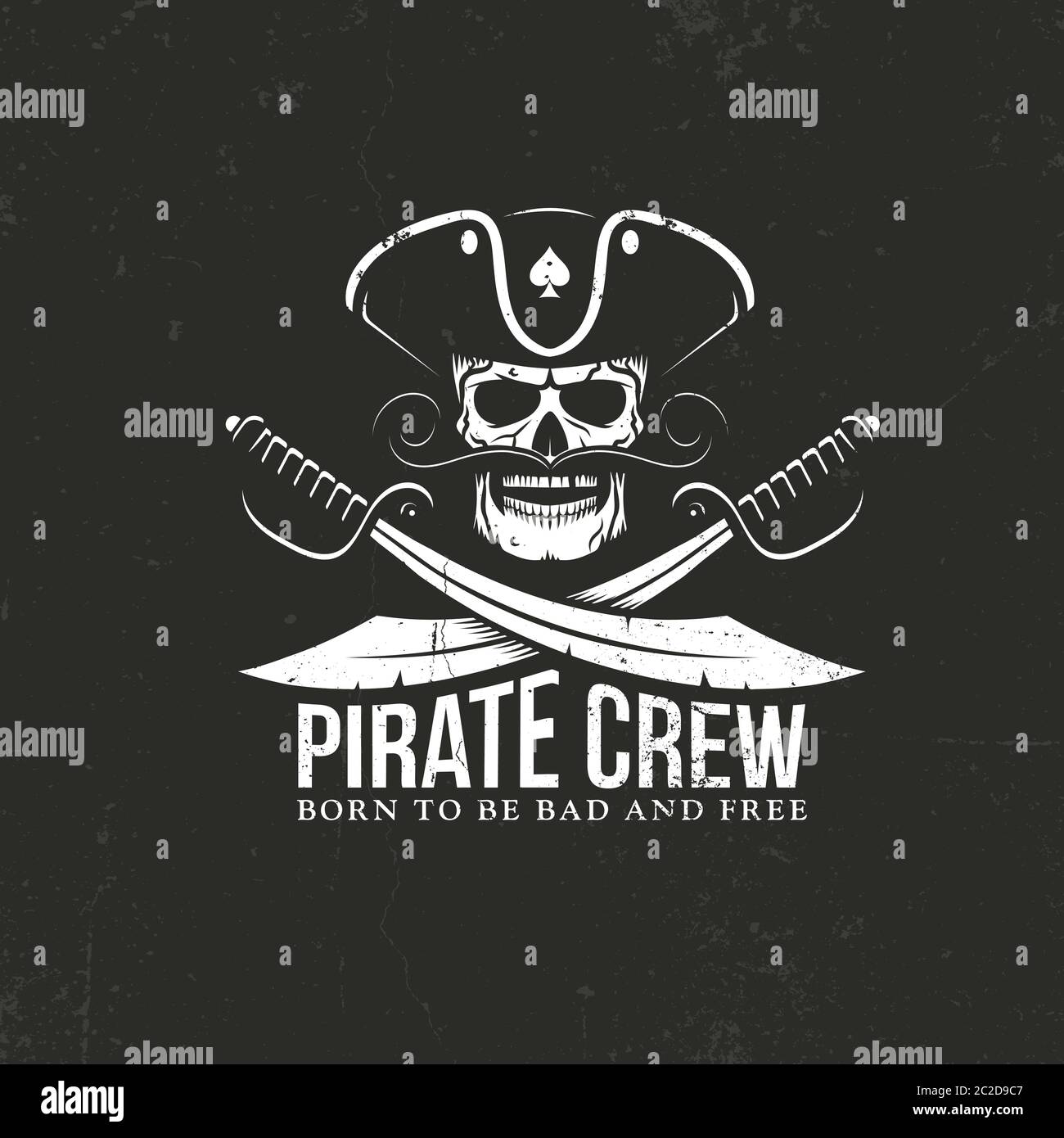 Pirate hat tricorn sword Stock Vector Images - Alamy
