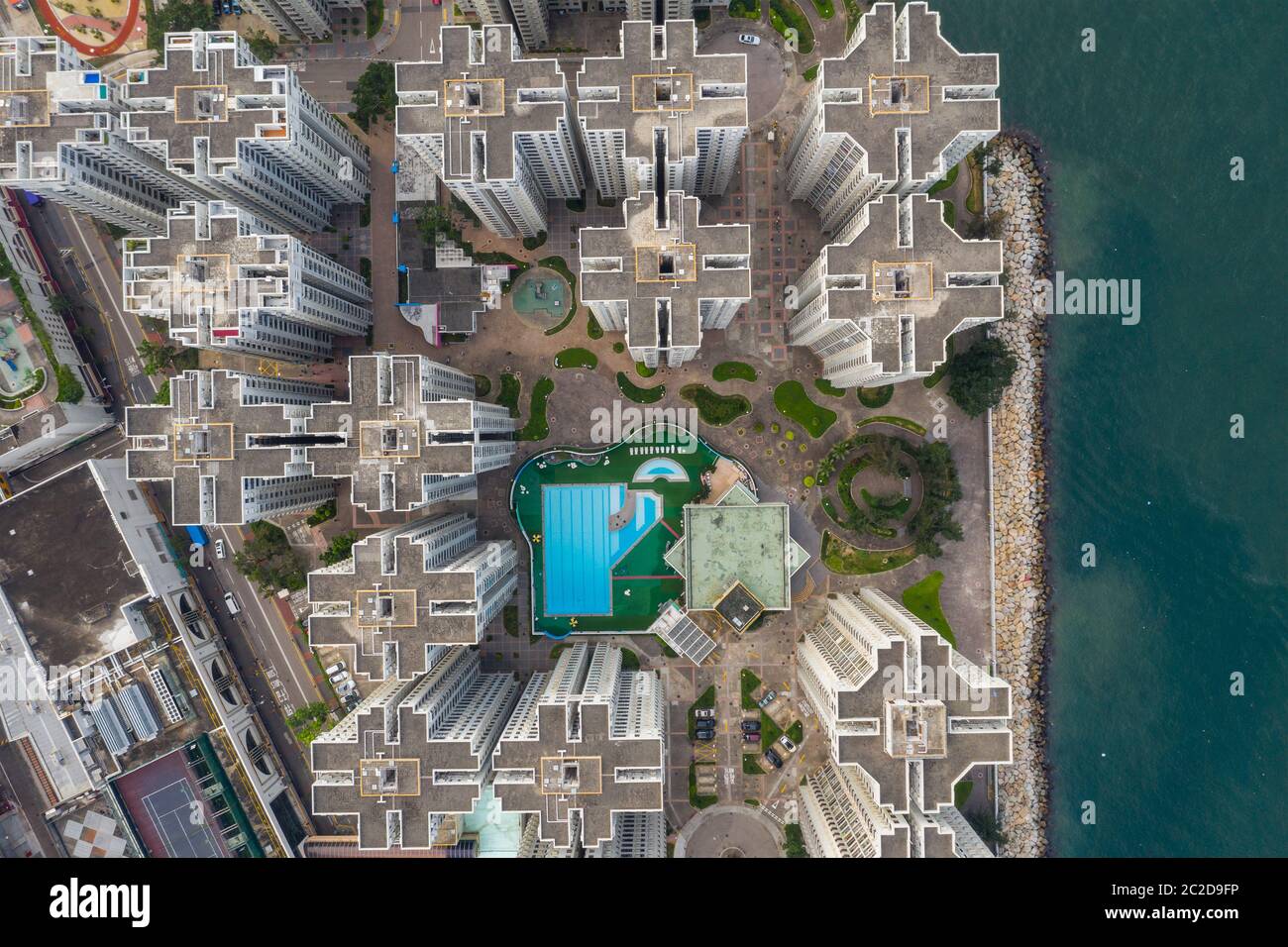 Aerial view wan chai district hi-res stock photography and images - Alamy