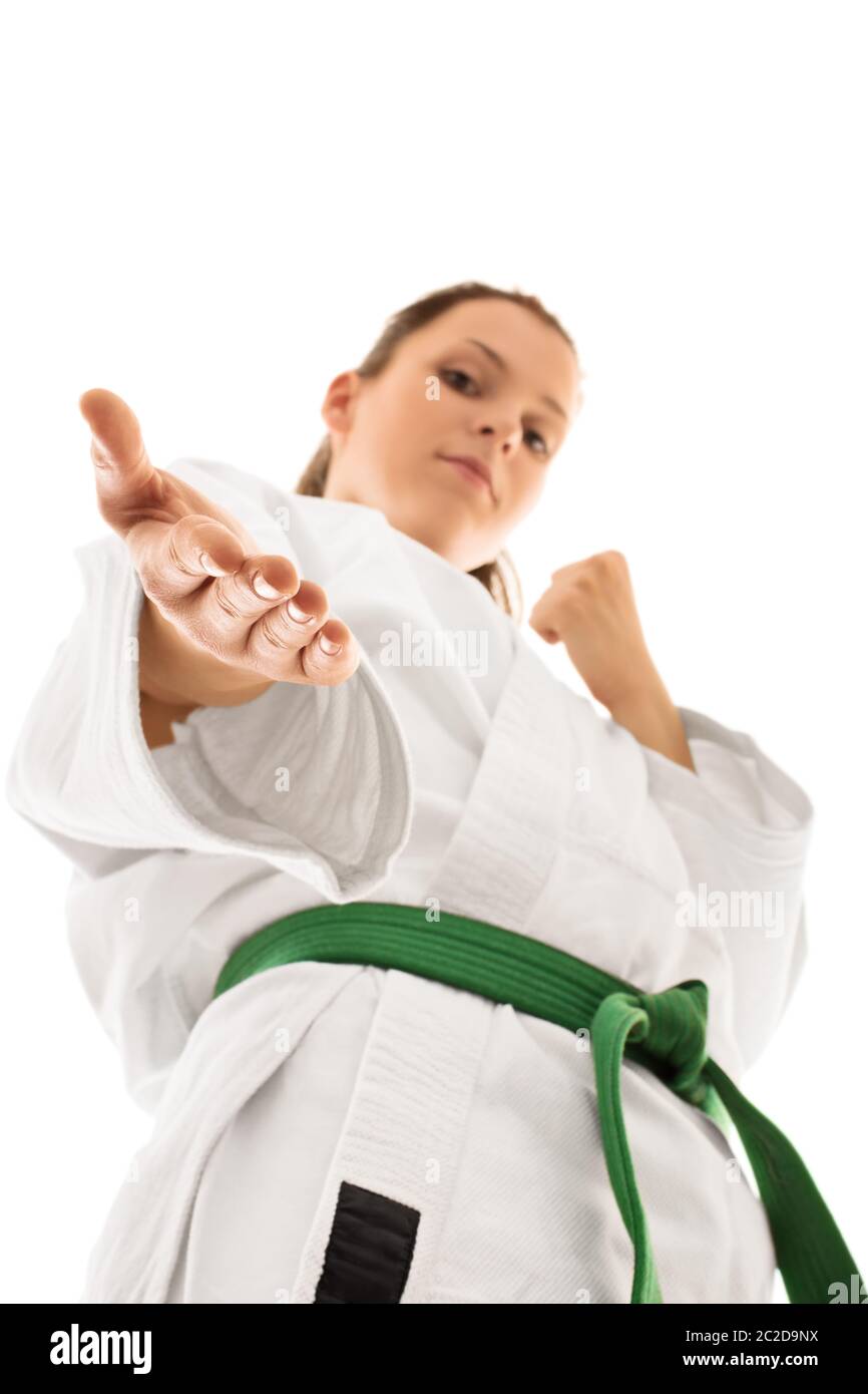 Careful now, give me your hand. Bottom up perspective of a beautiful ...