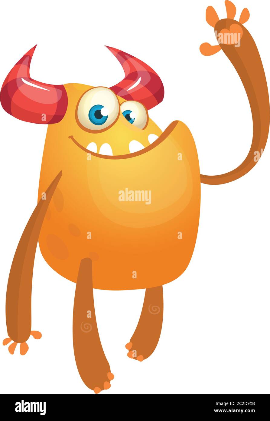 Funny cartoon ghost character. Vector illustration Stock Vector Image ...