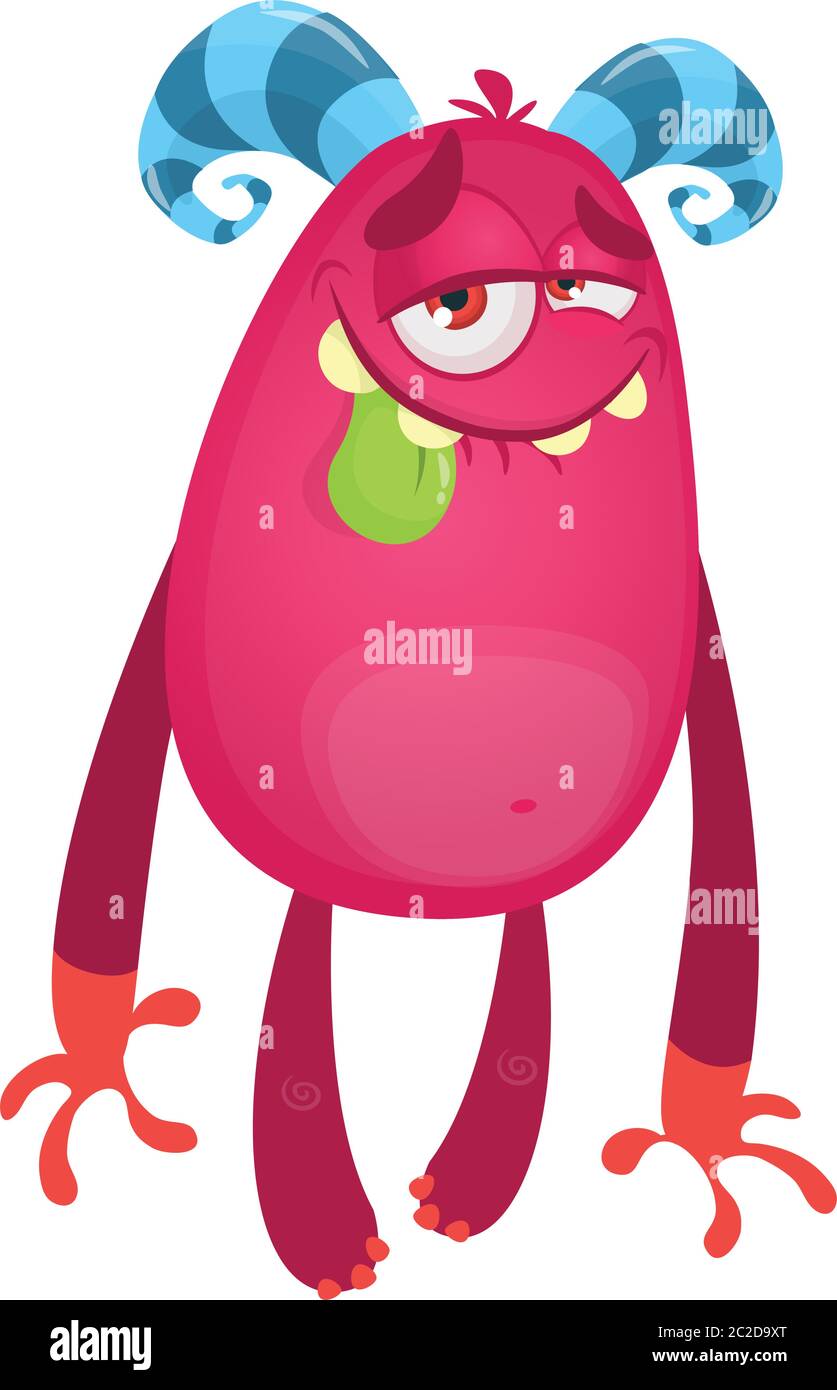 Funny cartoon monster showing togue Stock Vector Image & Art - Alamy