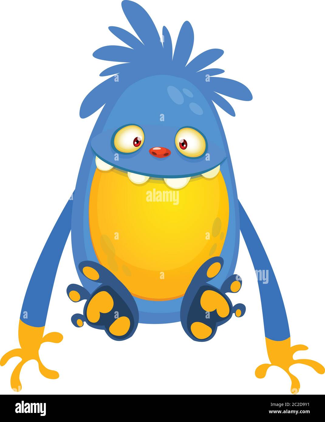 Funny cartoon monster illustration Stock Vector Image & Art - Alamy