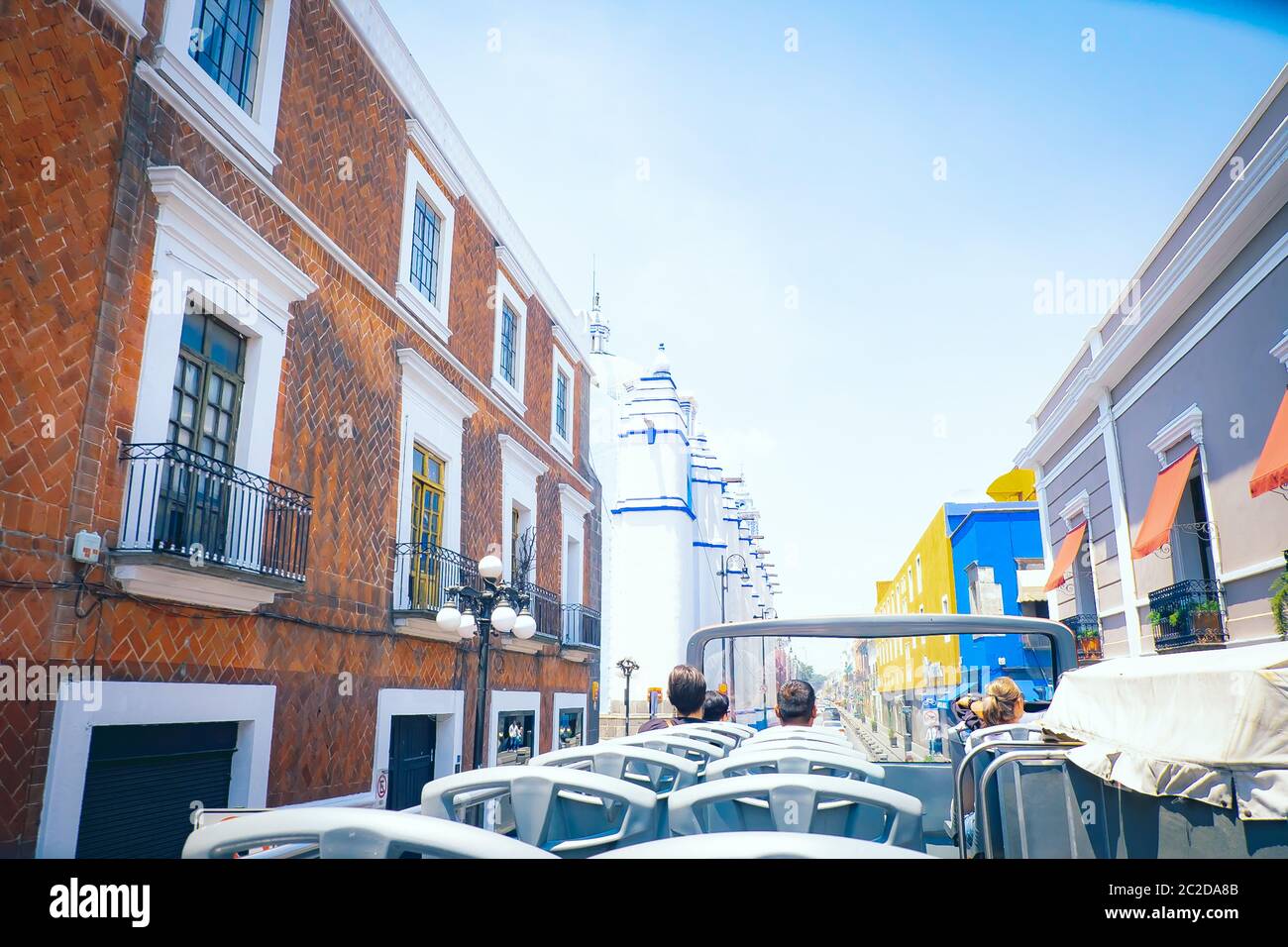Colorful town Puebla City, Mexico Stock Photo - Alamy