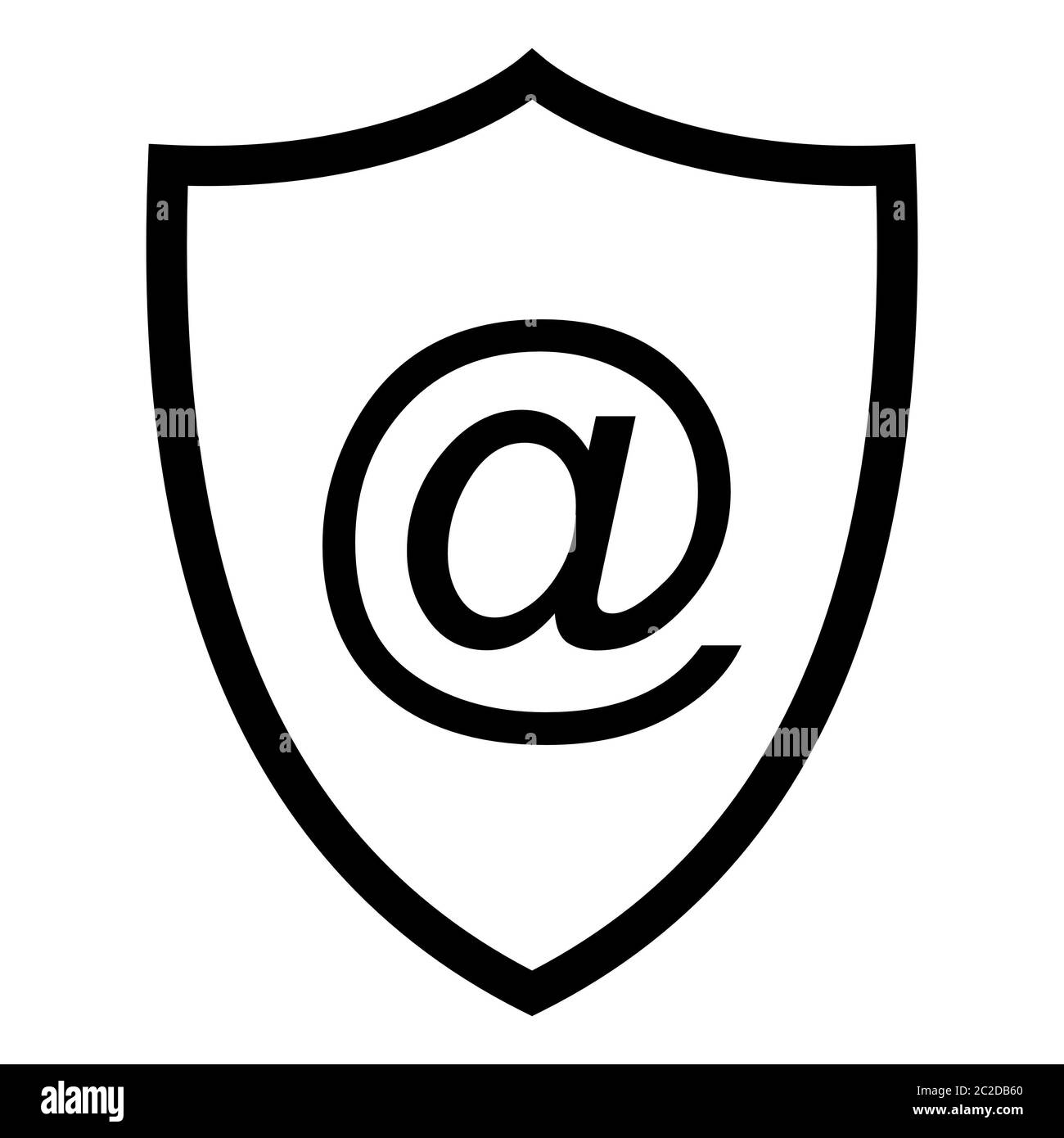 E-mail symbol and shield Stock Photo - Alamy