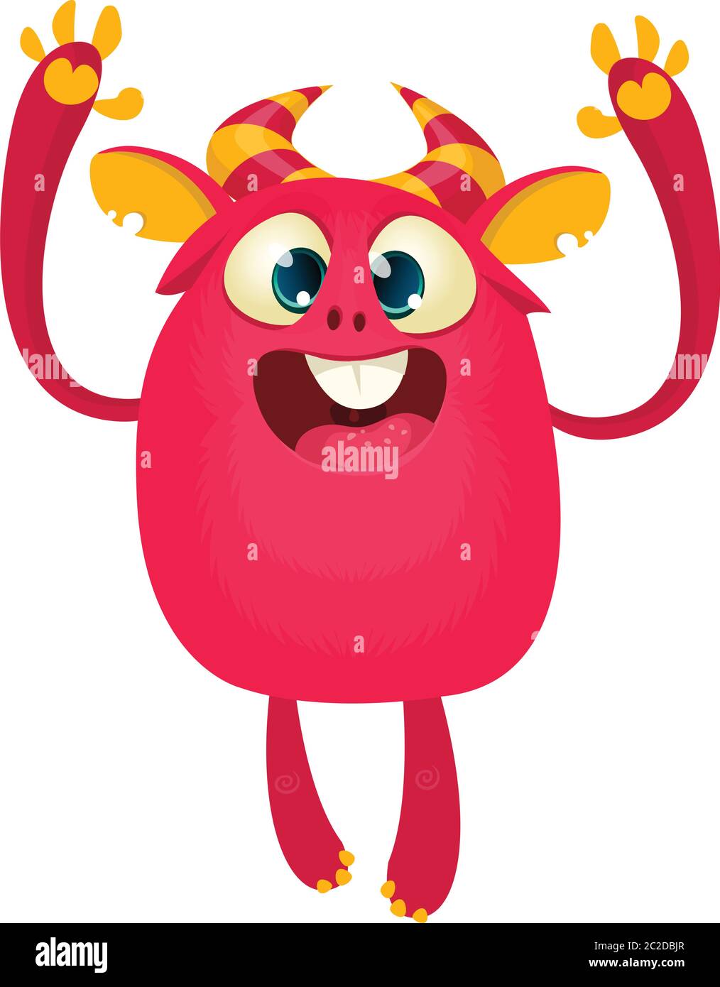 Happy cartoon monster. Vector character Stock Vector Image & Art - Alamy