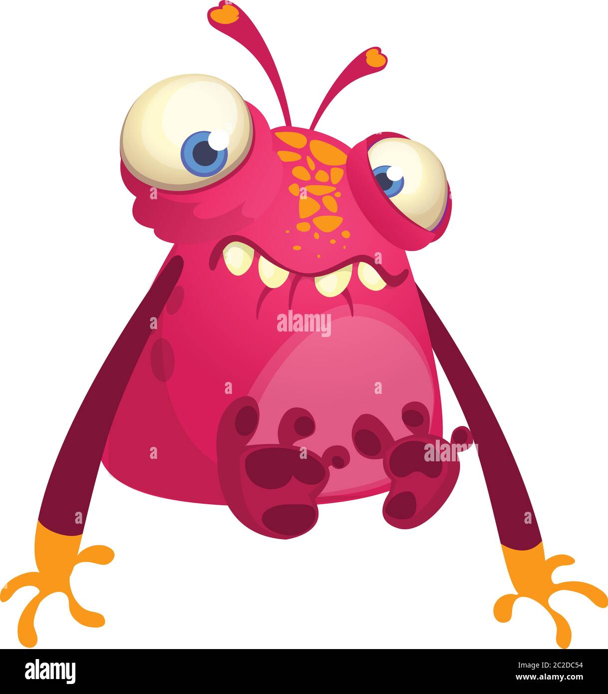 Happy cartoon monster. Vector character Stock Vector Image & Art - Alamy