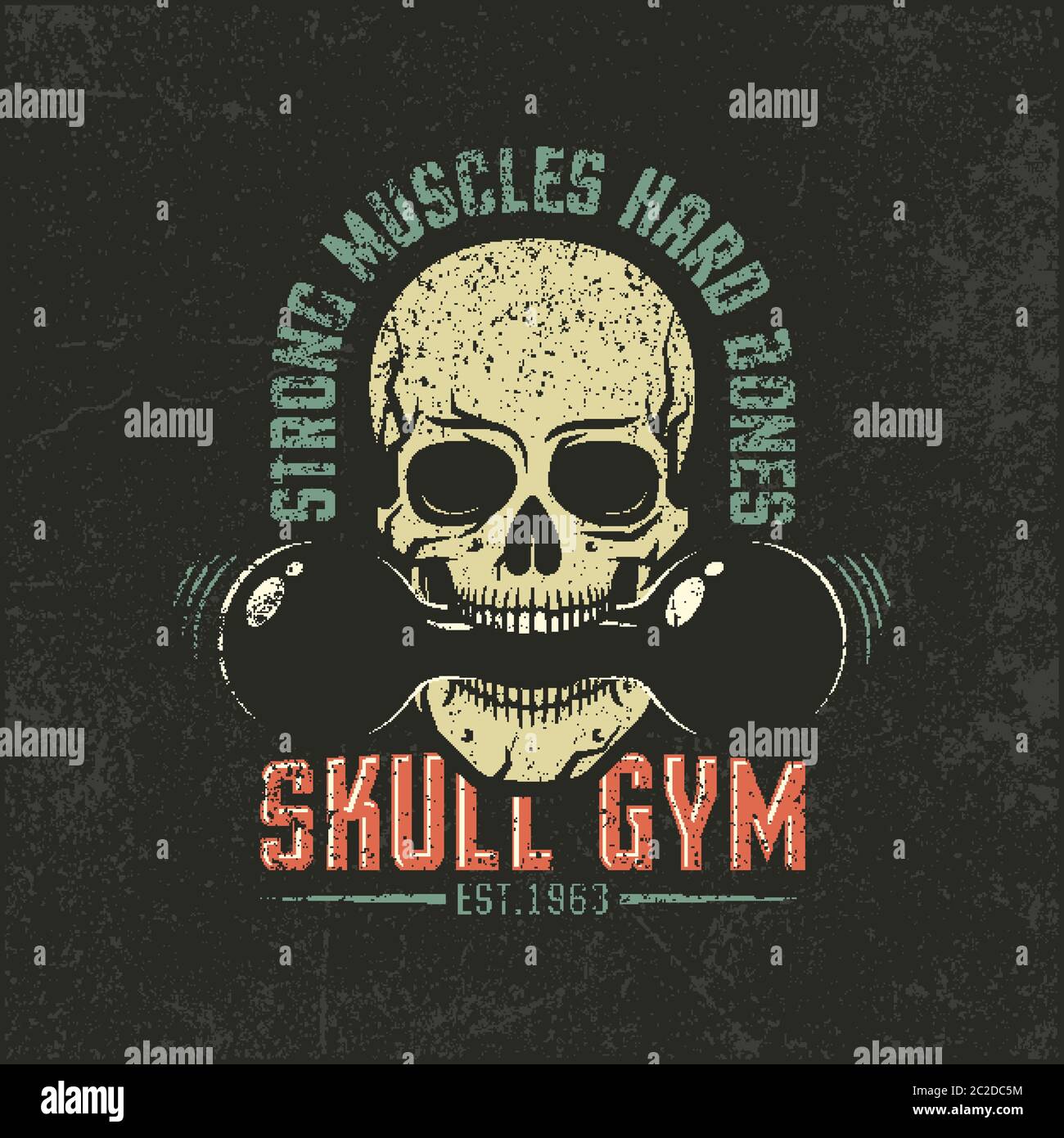 Skull with metal Stock Vector Images - Alamy