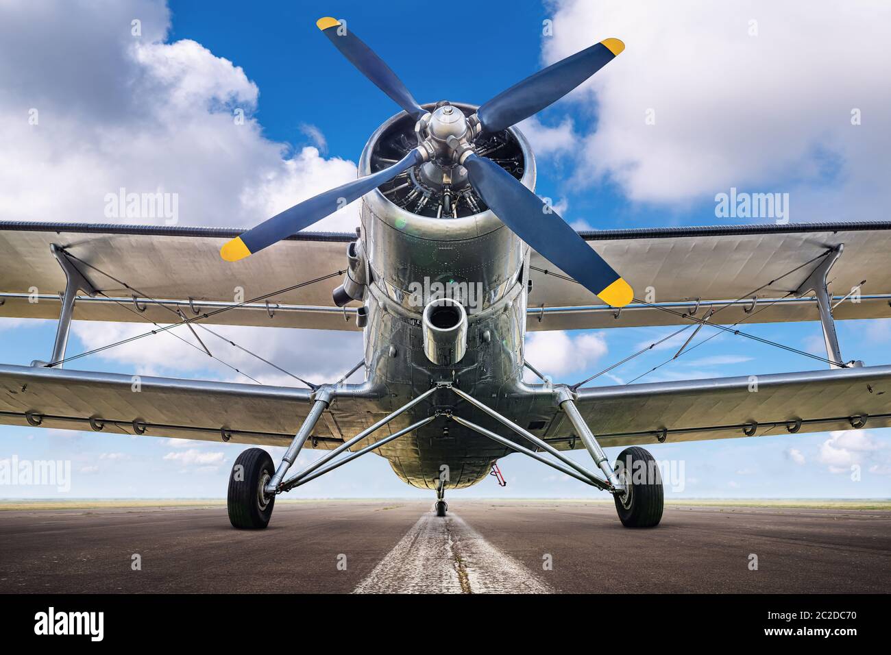 historical aircraft on an airfield Stock Photo - Alamy