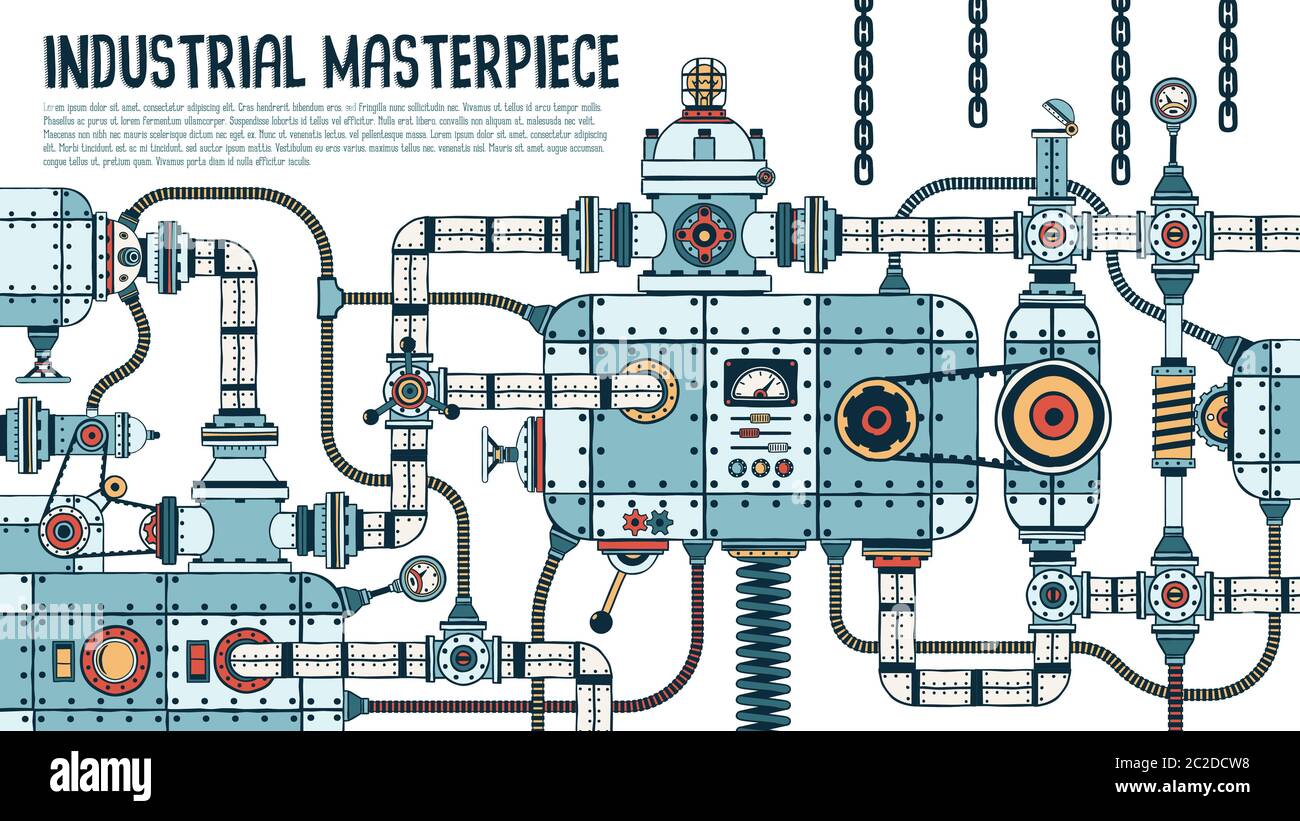 Processing machine Stock Vector Images - Alamy