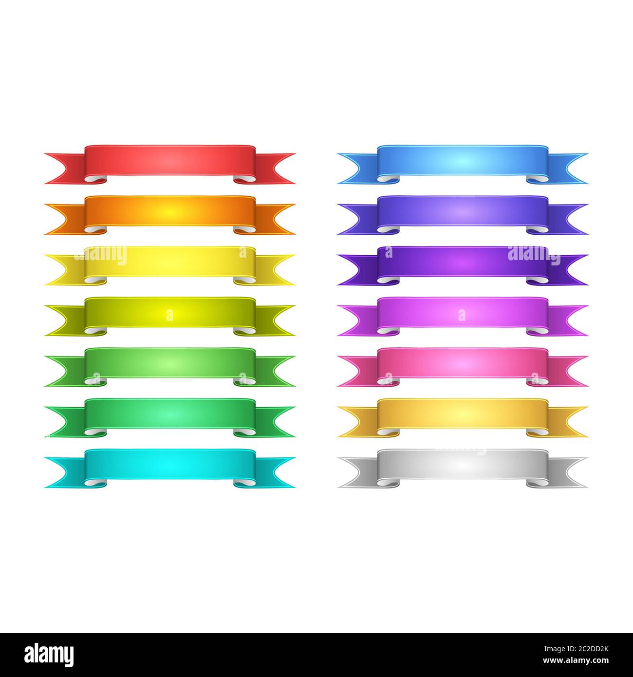 Silver wave ribbon Cut Out Stock Images & Pictures - Alamy