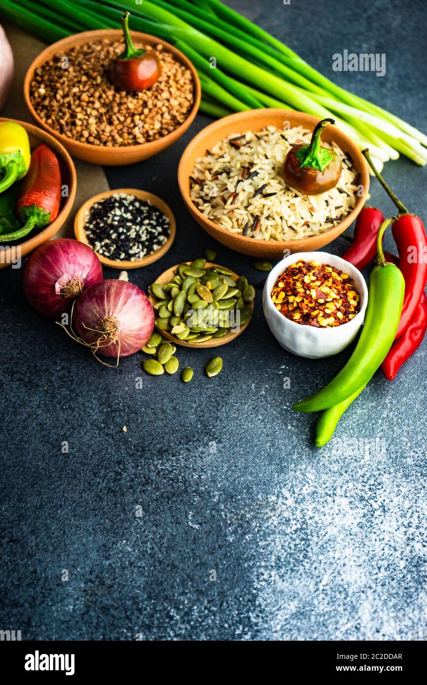 Organic food concept Stock Photo - Alamy