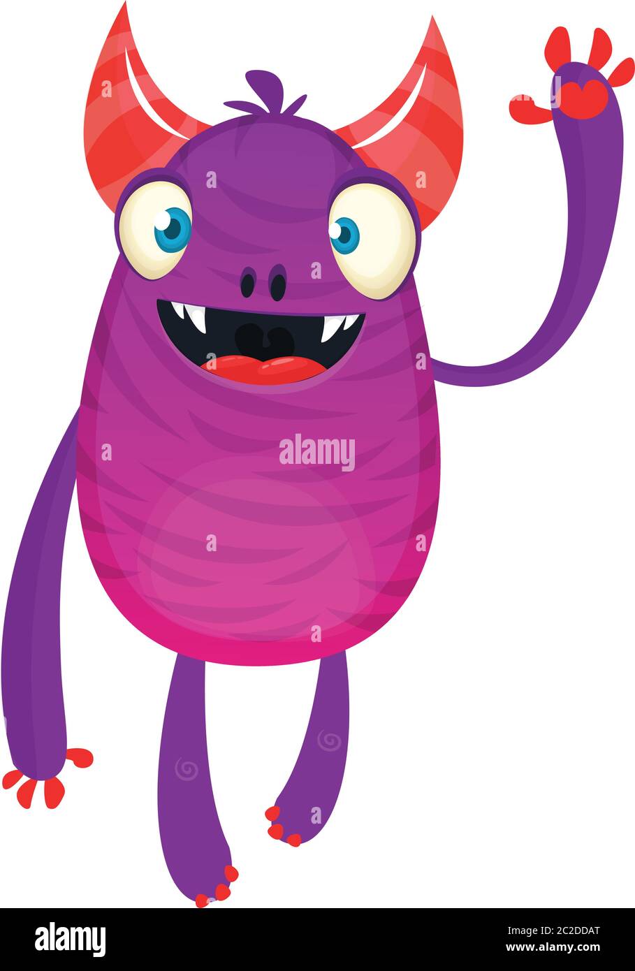 Funny cartoon monster illustration Stock Vector Image & Art - Alamy