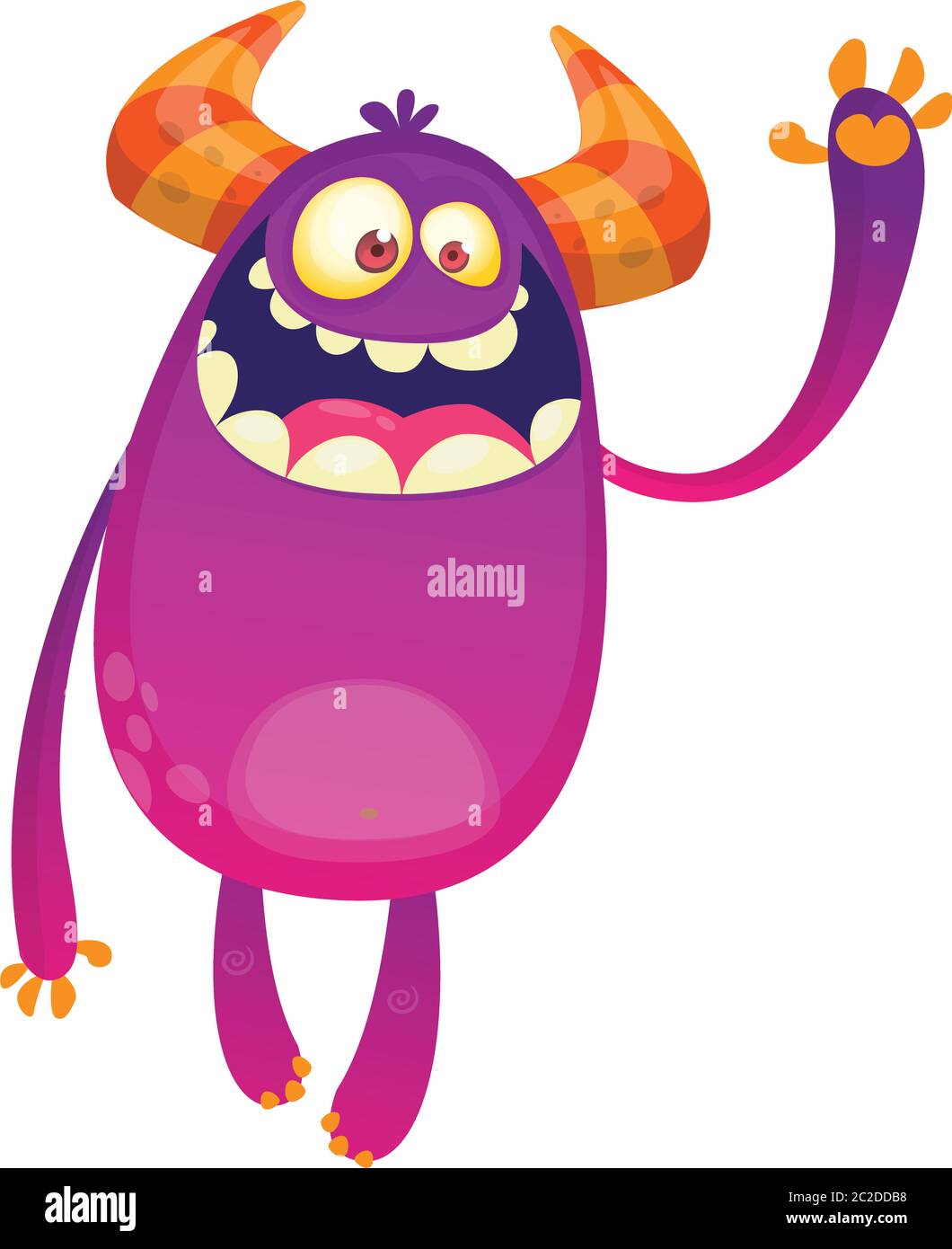 Happy cartoon monster. Vector character Stock Vector Image & Art - Alamy