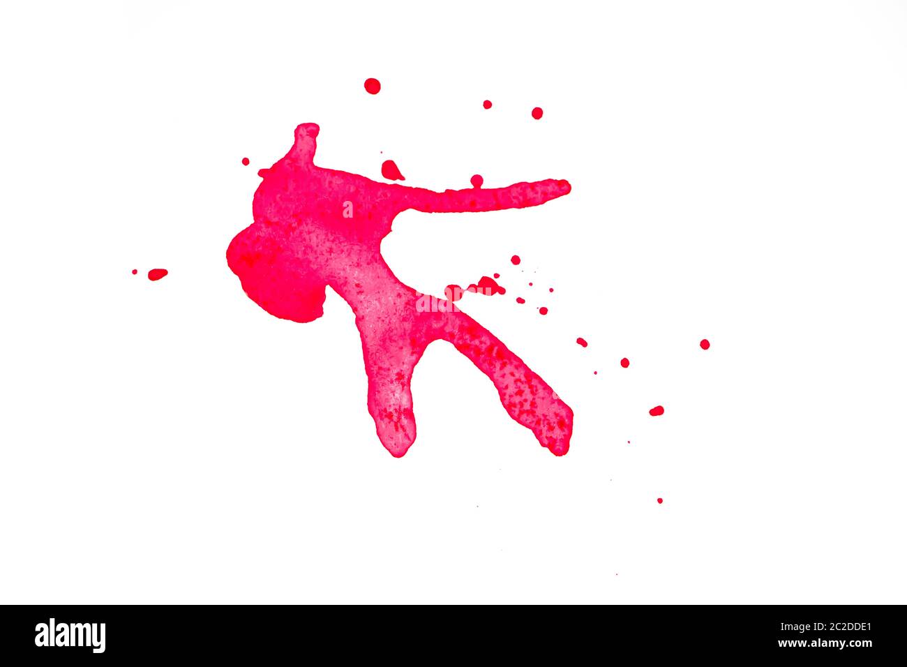 Red Water Color splash isolate on white background Stock Photo - Alamy