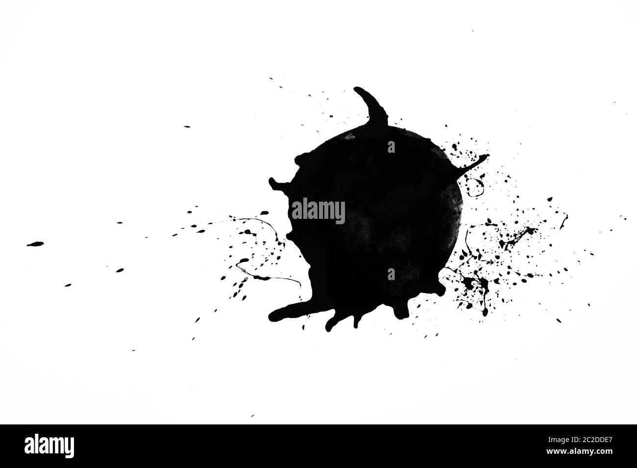 Abstract Ink splash isolate on white background Stock Photo - Alamy
