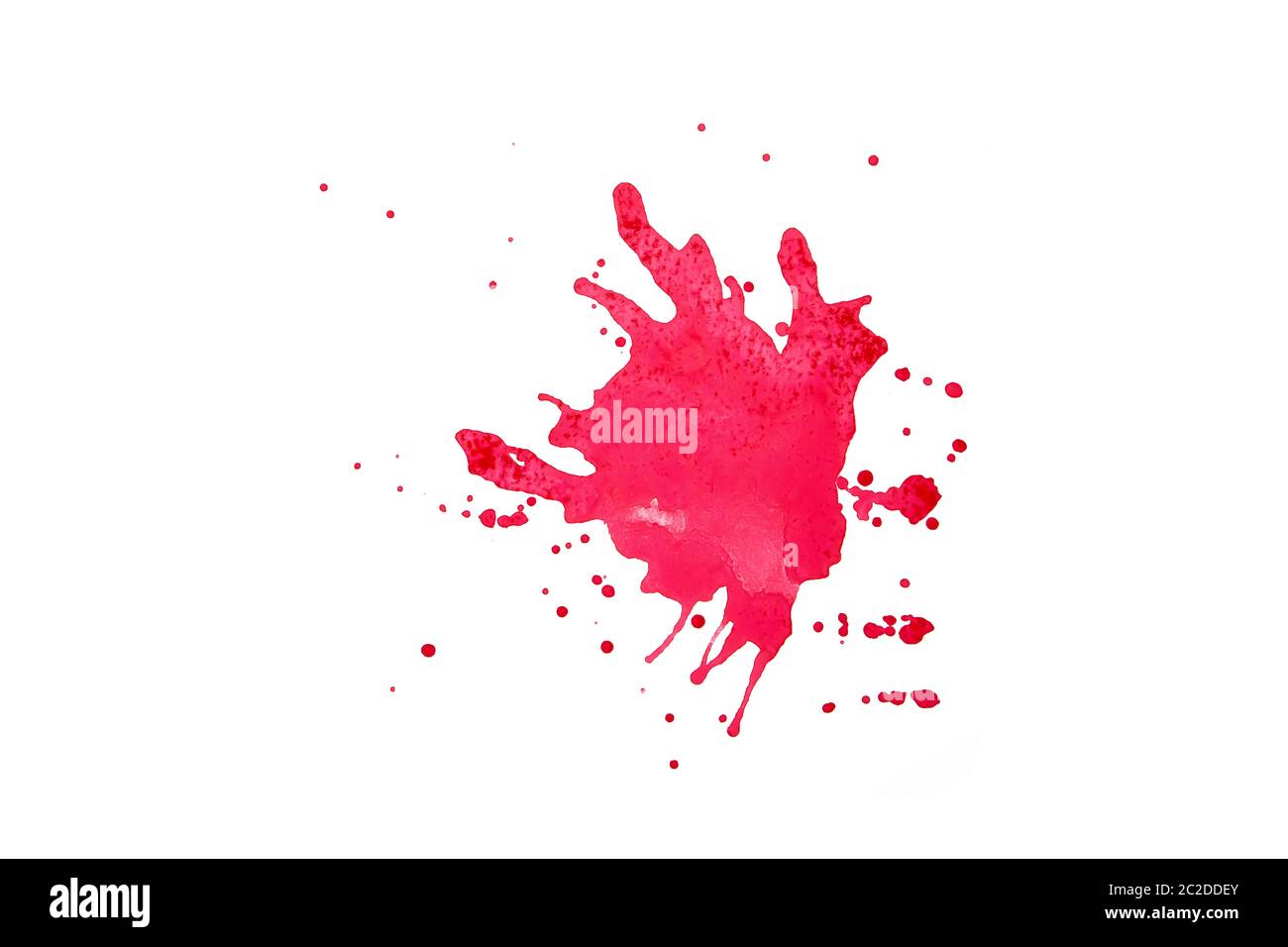 Red Water Color Splash isolate on background Stock Photo - Alamy