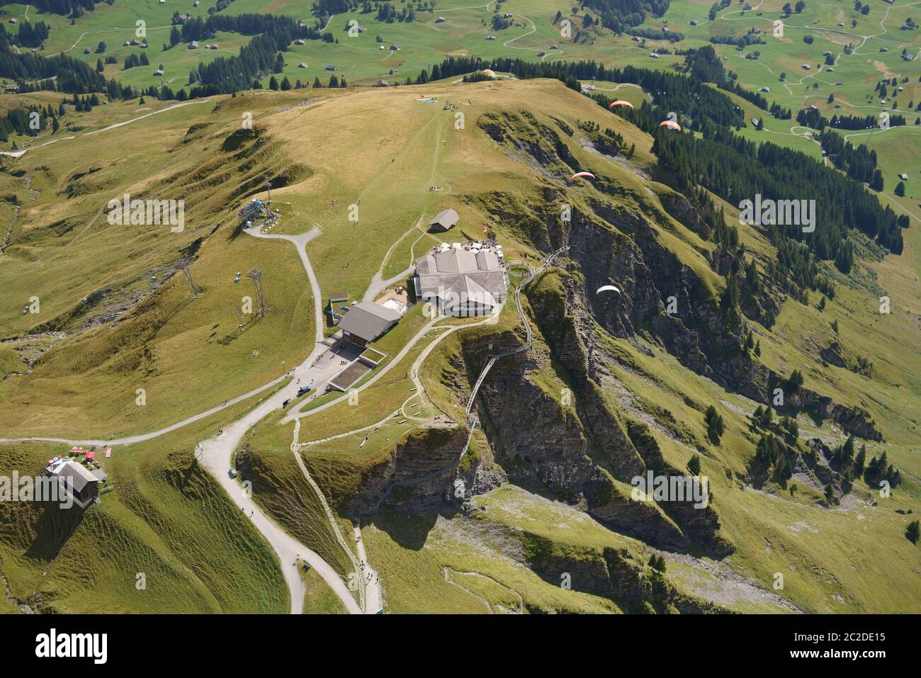Aerial view of First Mountain Restaurant with Tissot First Cliff Walk ...