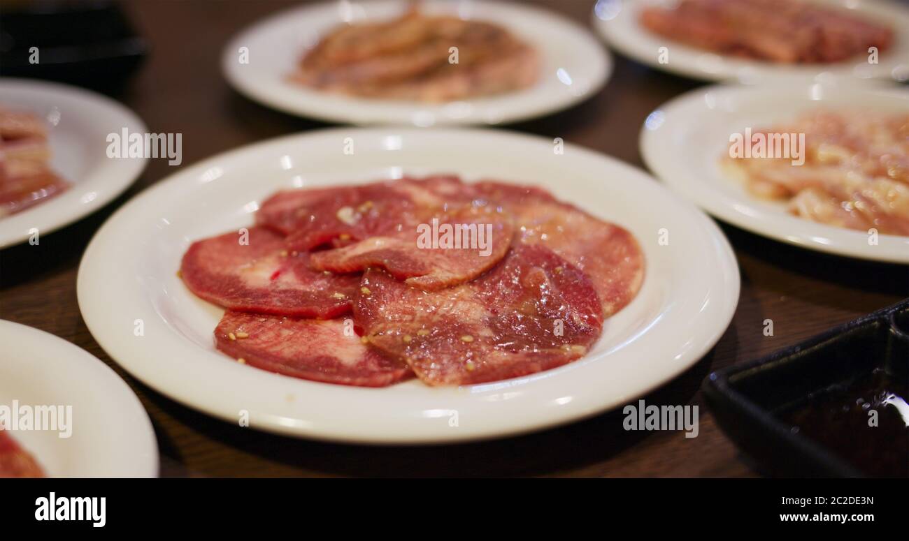 Beef meat barbecue in Japanese style Stock Photo - Alamy