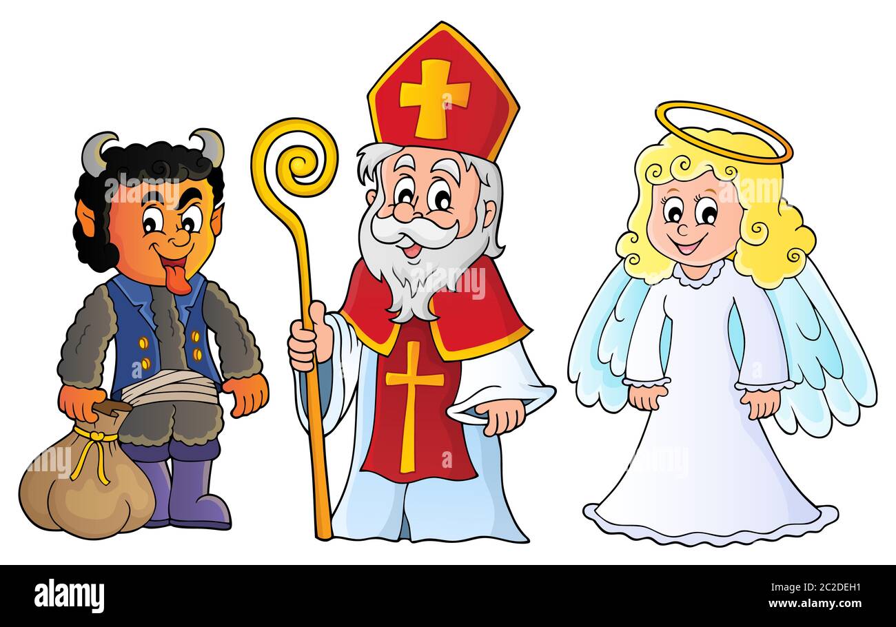 Saint Nicholas Day theme 6 - picture illustration Stock Photo - Alamy