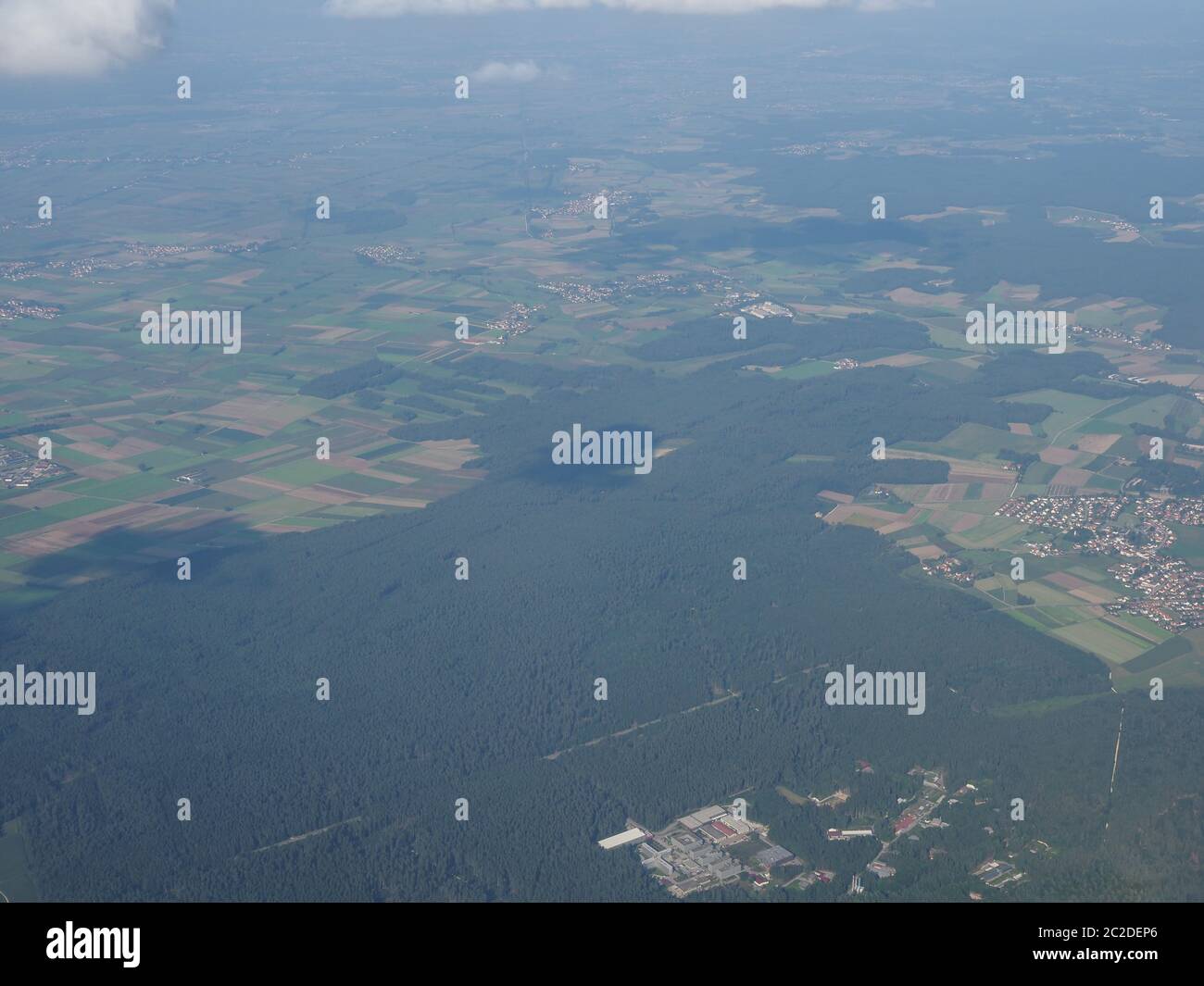 aerial view of Germany landscape between Koeln and Muenchen Stock Photo ...