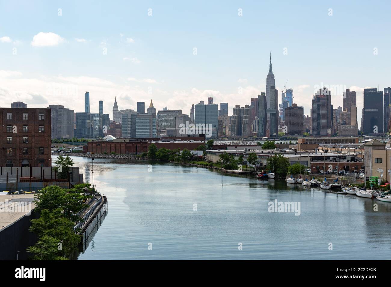 New York, NY / USA - JUN 01 2018: Manhattan midtown skyline view from ...