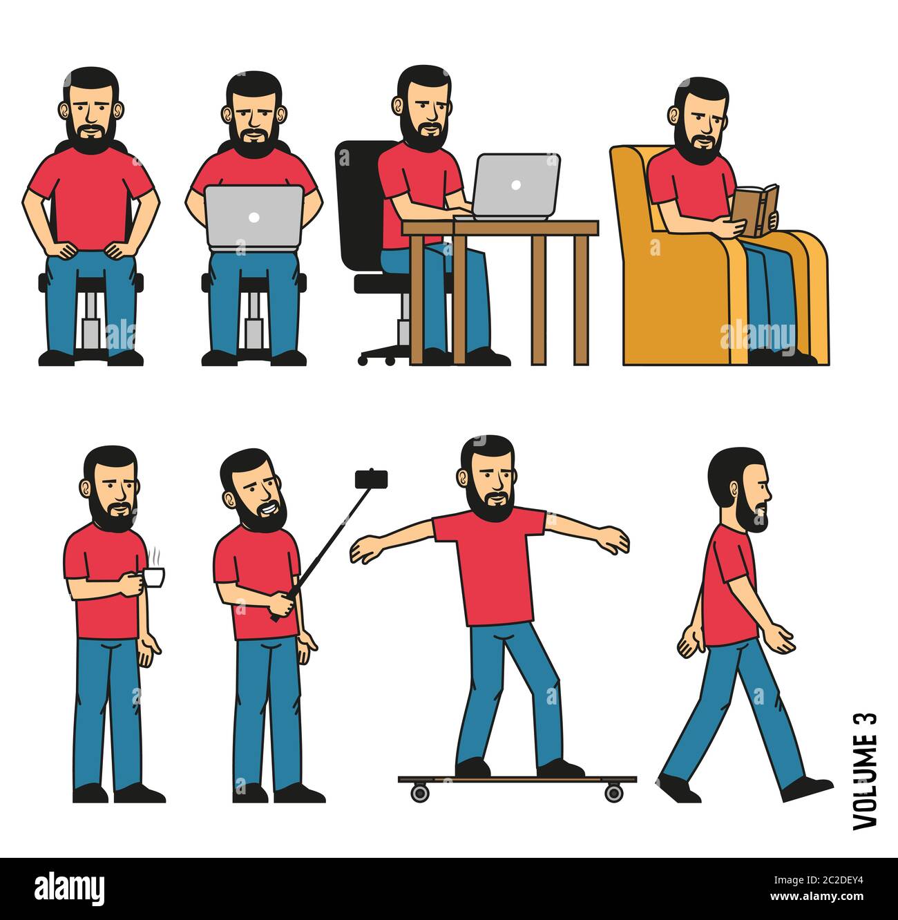 Isolated man cartoon design Stock Vector Images - Alamy