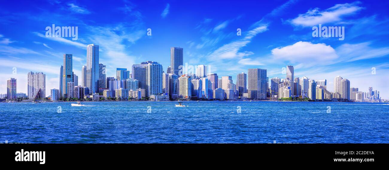 panoramic view at the skyline of miami, florida Stock Photo - Alamy