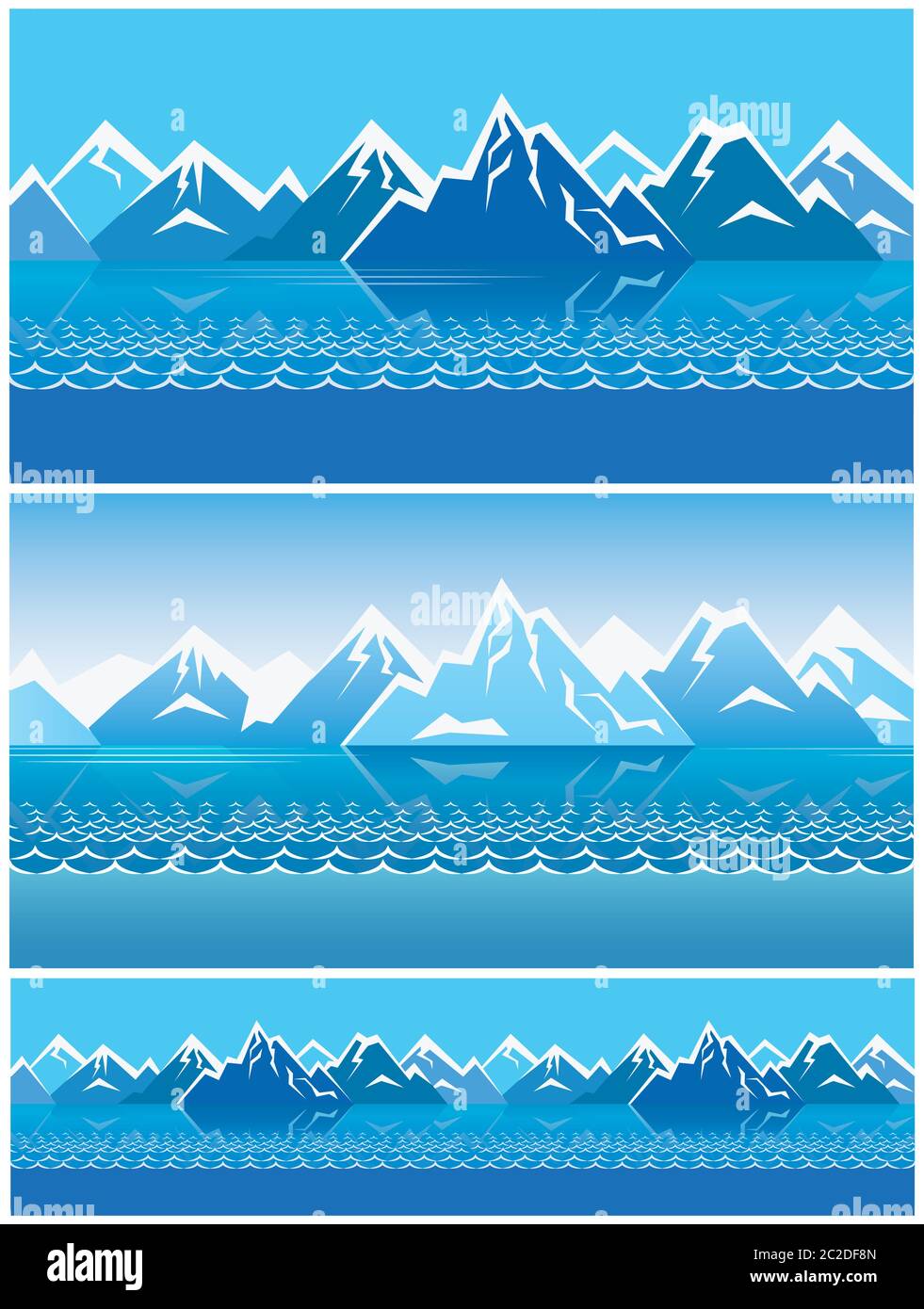 Seas and mountains Stock Vector Images - Alamy