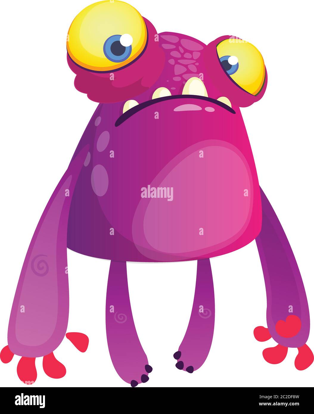 Cool cartoon monster. Halloween vector illustration Stock Vector Image ...