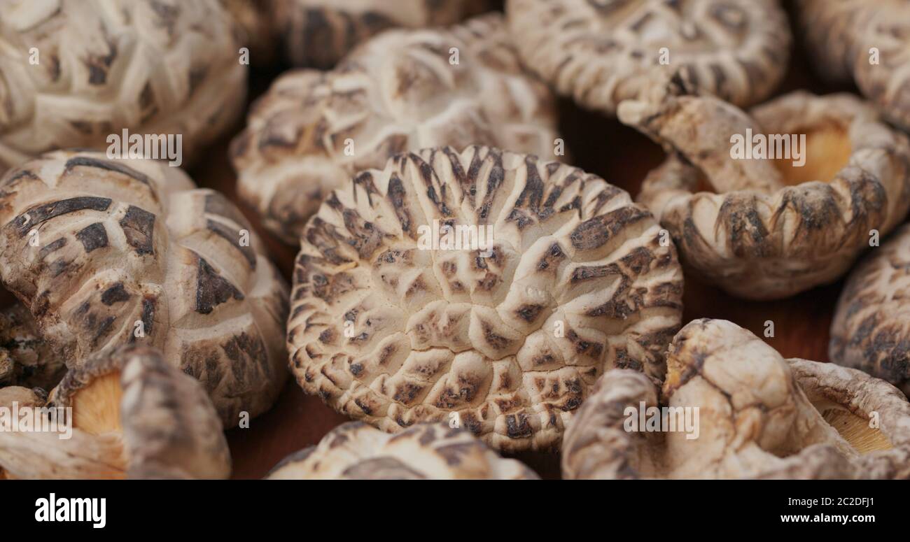 Stack of the dry mushroom Stock Photo - Alamy