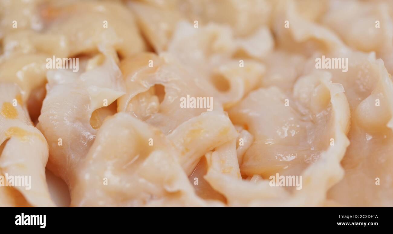 Fresh Geoduck sashimi for hot pot Stock Photo - Alamy