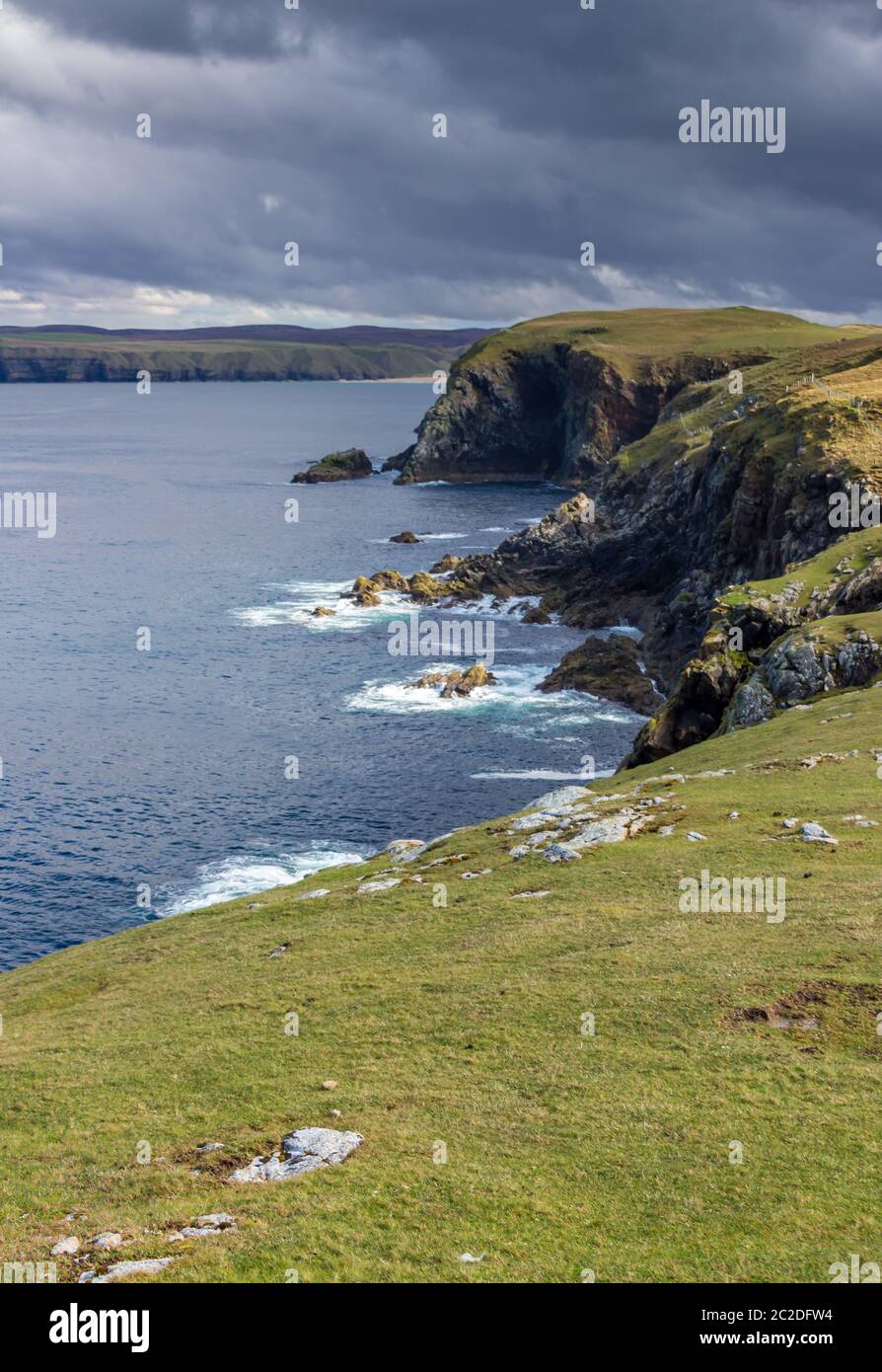Rough scottish highland coast at Strathy Point Stock Photo - Alamy