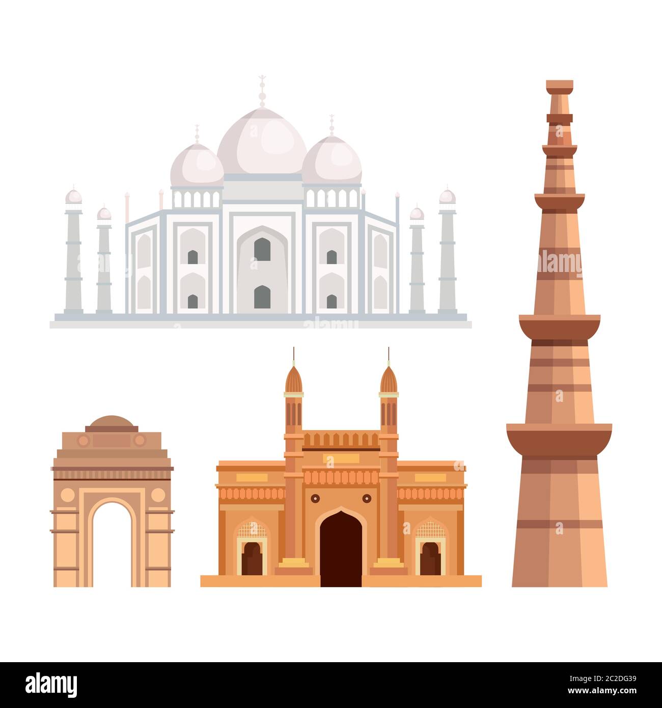 set india architecture traditional set icons Stock Vector Image & Art ...