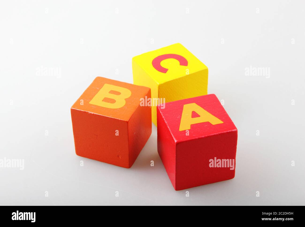 Wooden Alphabet Blocks Isolated On White Background Stock Photo - Alamy