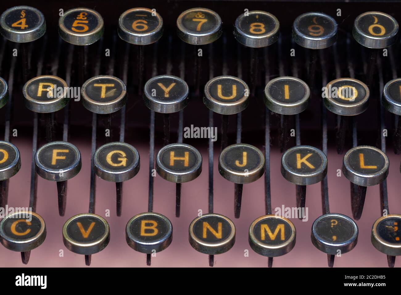 Antique Typewriter keys closeup photo - Vintage old Typewriter Machine ...