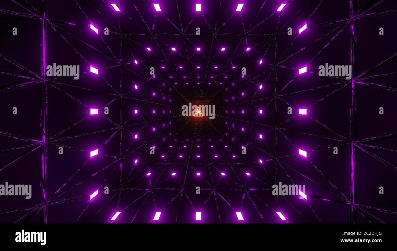 glowing triangle wireframe design 3d illustration motion background ...