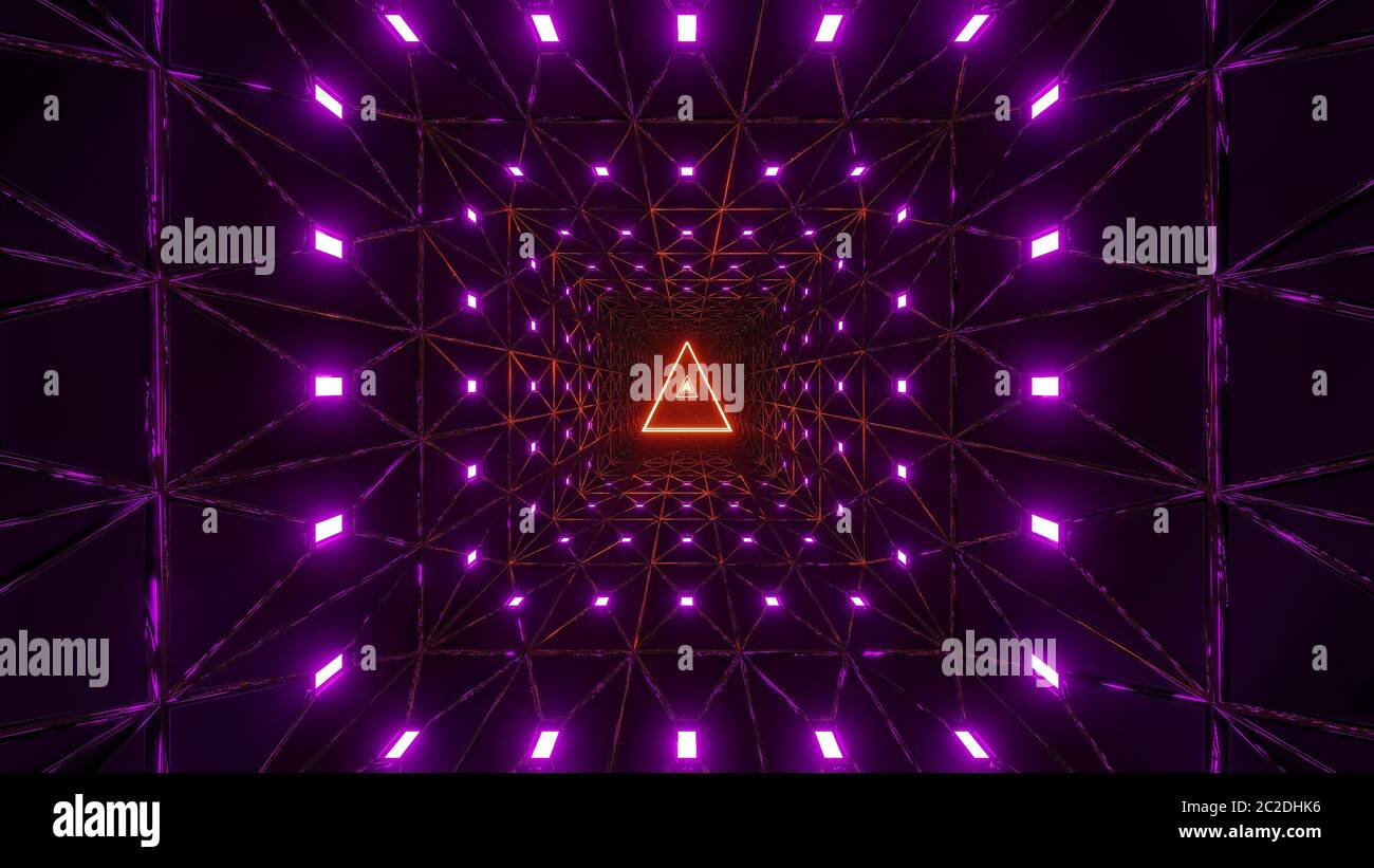 glowing triangle wireframe design 3d illustration background wallpaper ...