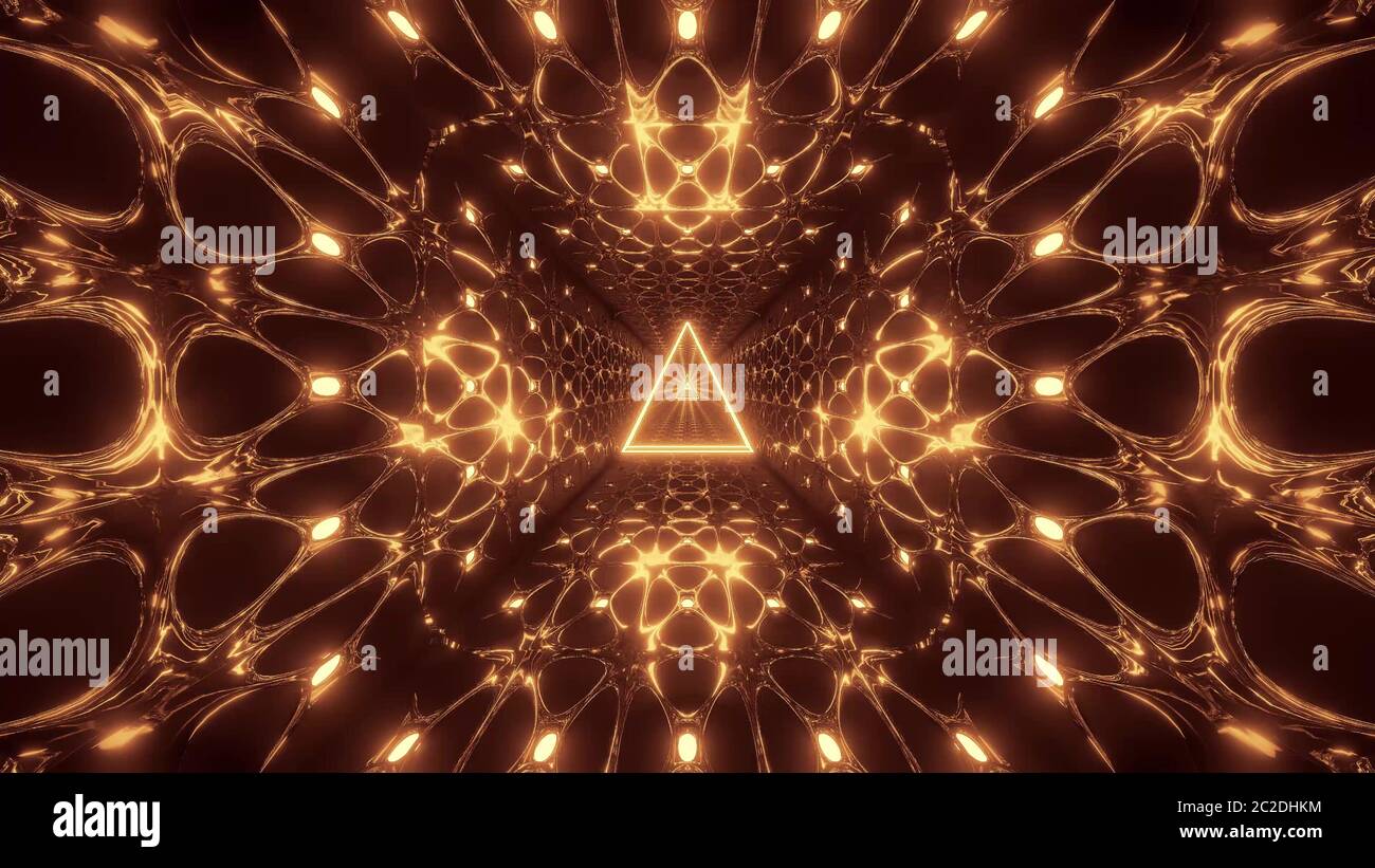 glowing triangle wireframe design 3d illustration background wallpaper ...