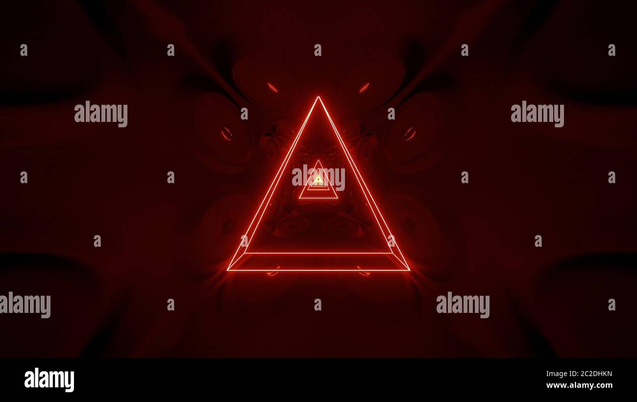 glowing triangle wireframe design 3d illustration background wallpaper ...