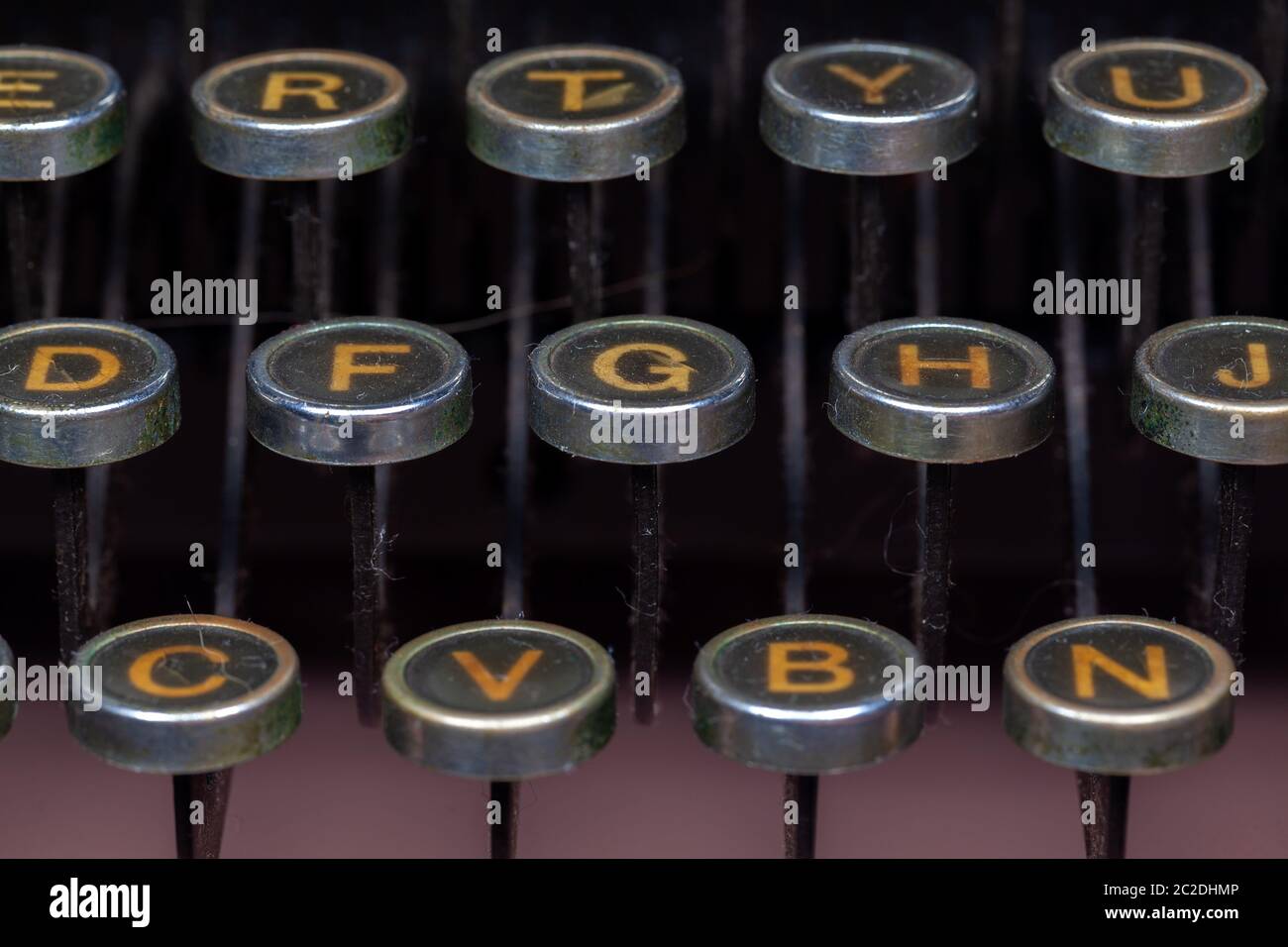 Antique Typewriter keys closeup photo - Vintage old Typewriter Machine ...
