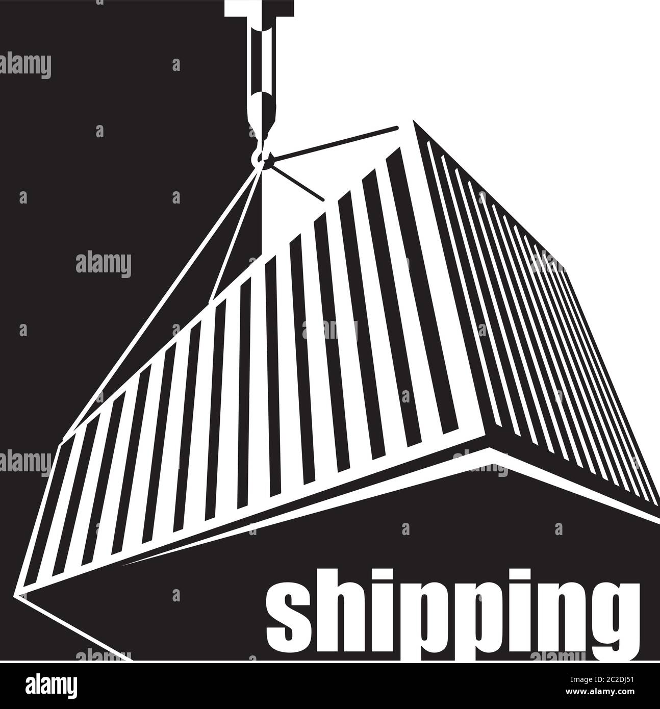 stylized illustration on logistics and freight transport. may be used ...