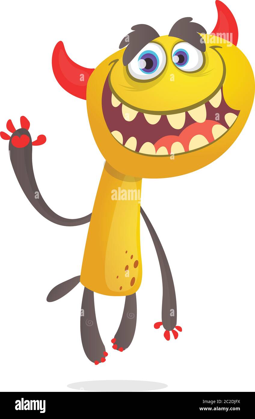 Happy cartoon monster. Vector character Stock Vector Image & Art - Alamy