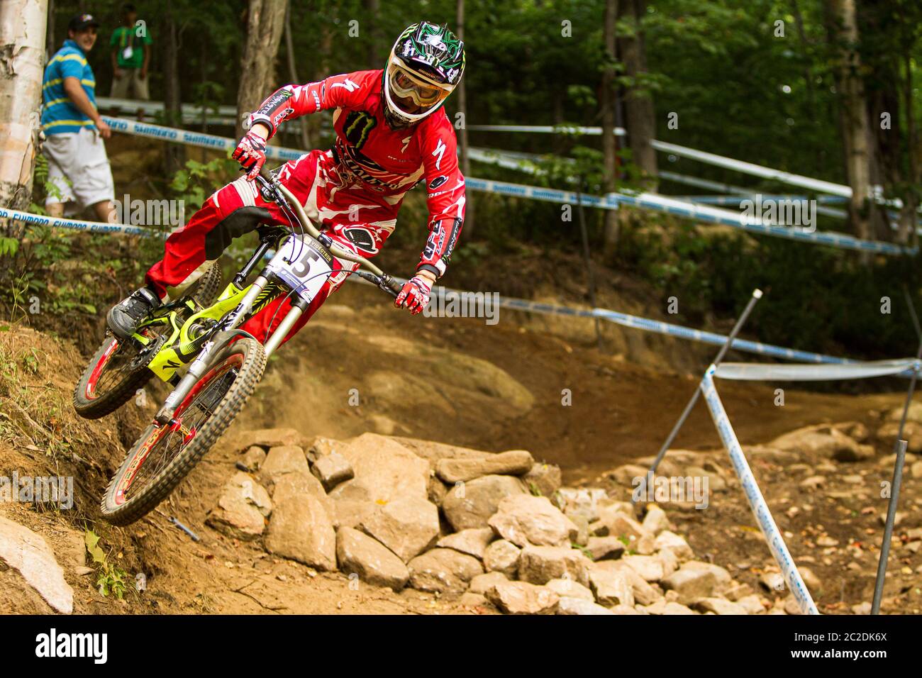 MONT ST ANNE, CANADA - AUGUST 31, 2010. Troy Brosnan (AUS) racing for ...