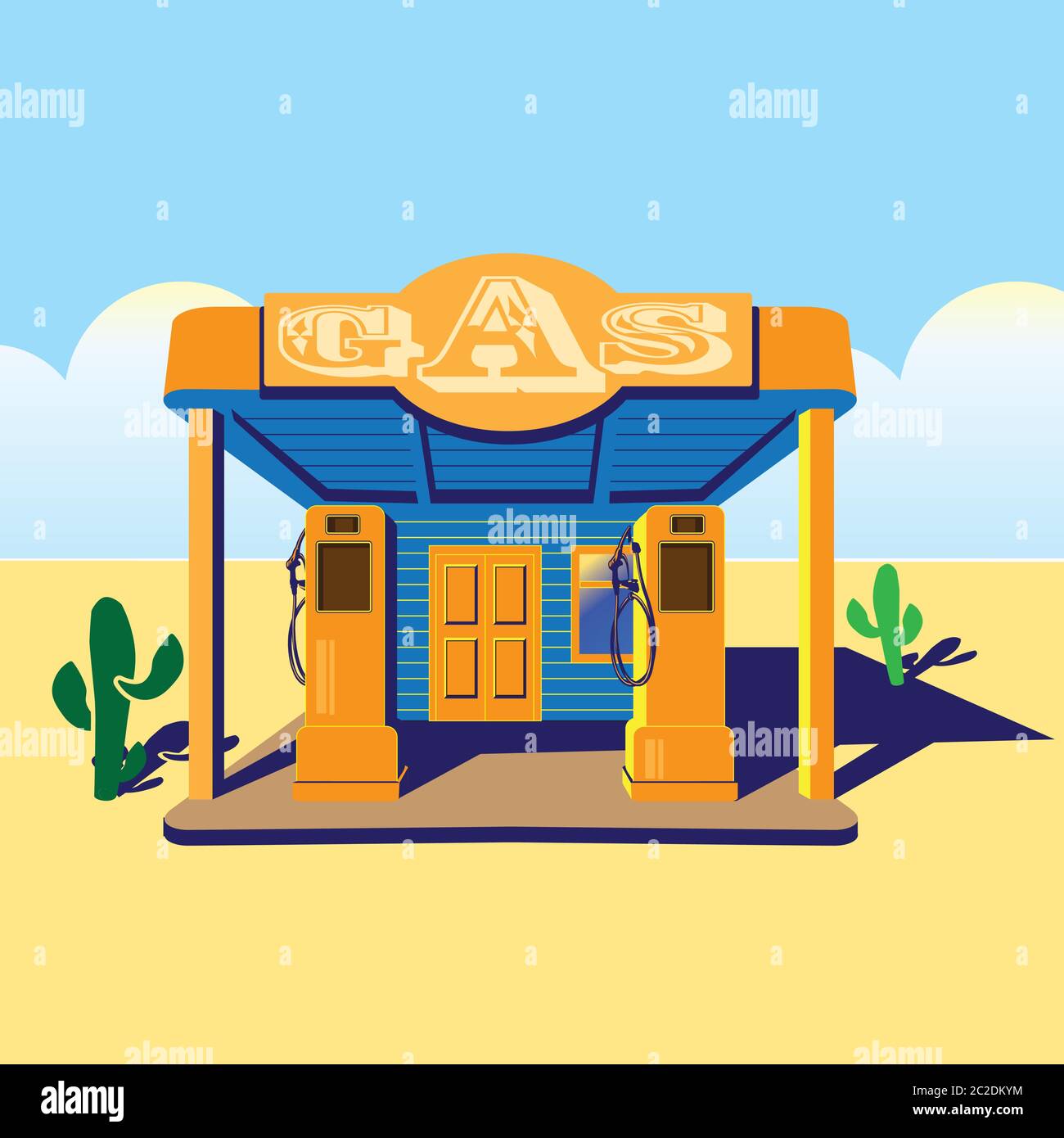 Old gas stations Stock Vector Images - Alamy