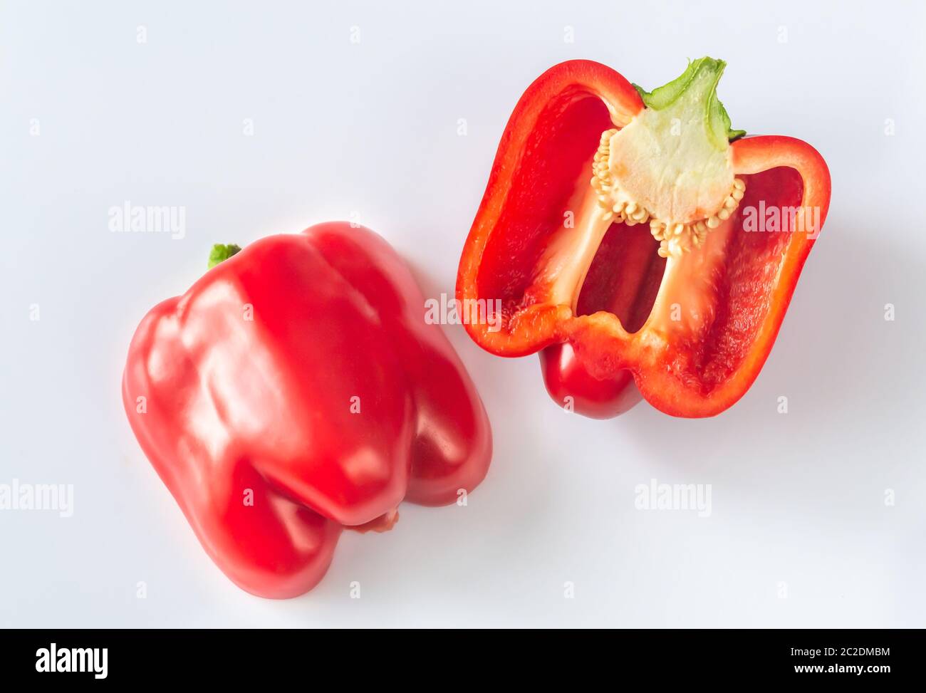 Fresh bell pepper: cross section Stock Photo - Alamy